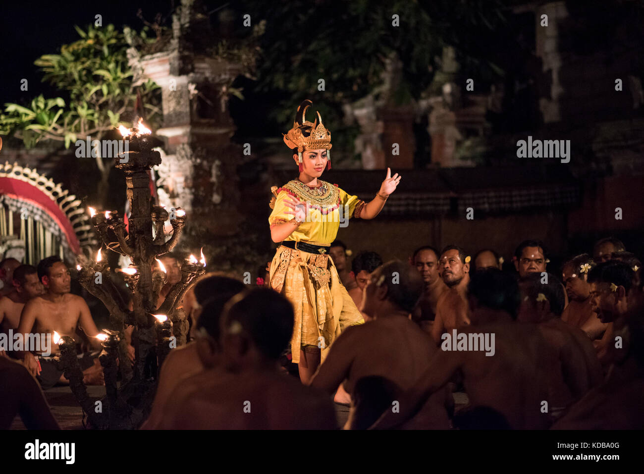 Kecak Fire Dance performance in Ubud, Bali, Indonesia Stock Photo - Alamy