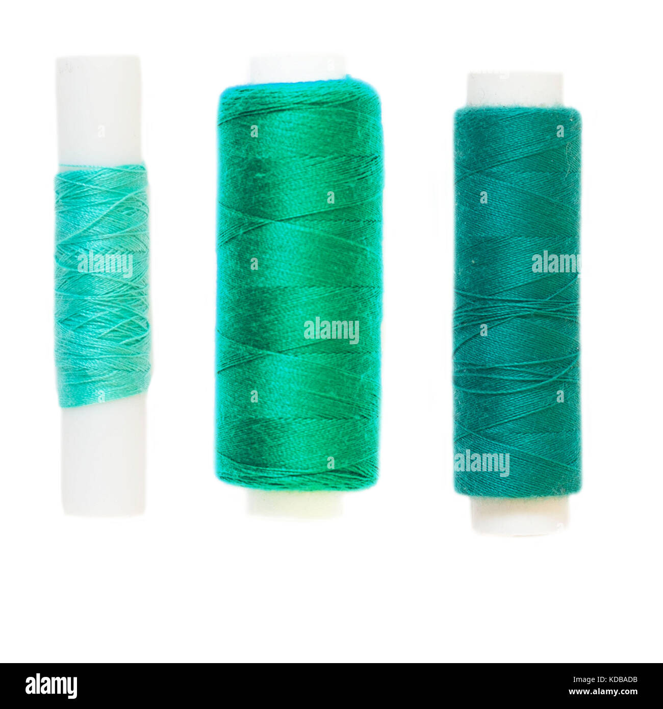 Green thread. Isolated. White background Stock Photo - Alamy