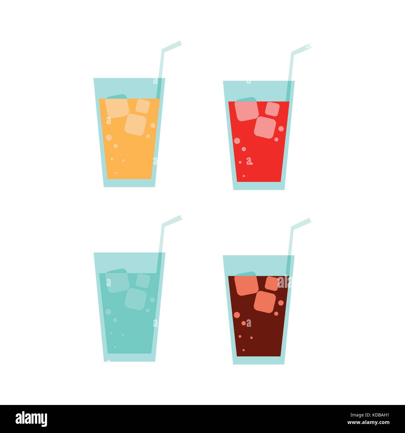Soda Drinks Simple Flat Illustration Stock Vector Image & Art - Alamy