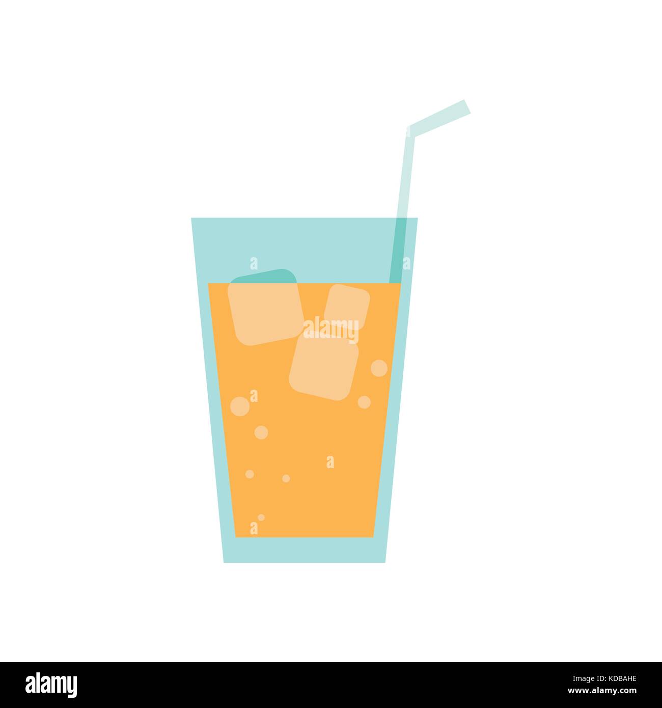 Fresh Orange Juice Simple Flat Illustration Stock Vector Image & Art ...