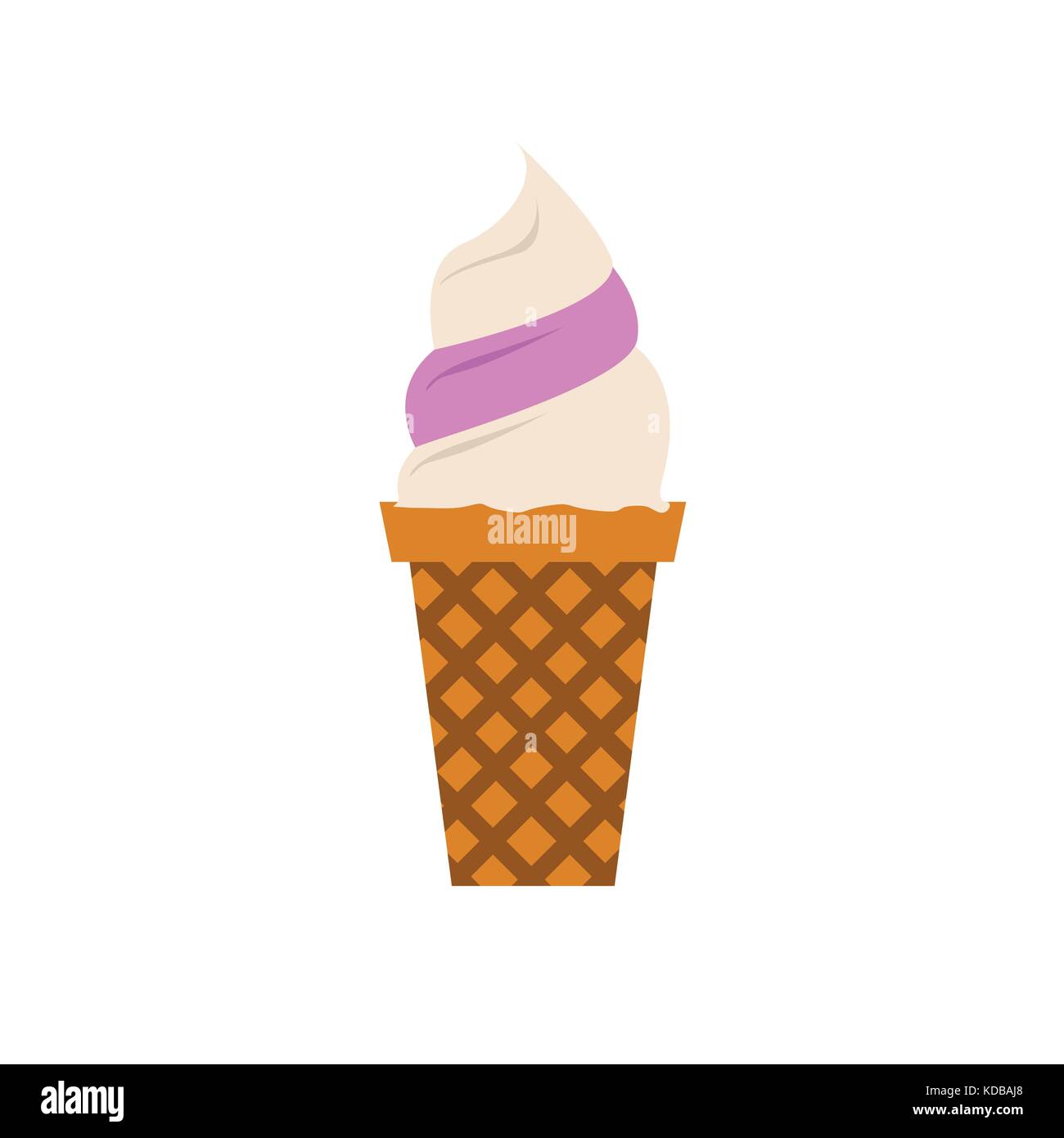 Vanilla-Strawberry Ice Cream Swirl Stock Vector Image & Art - Alamy