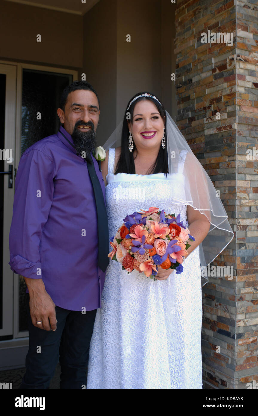 Bride and father at her wedding, Gold Coast, Australia Stock Photo - Alamy