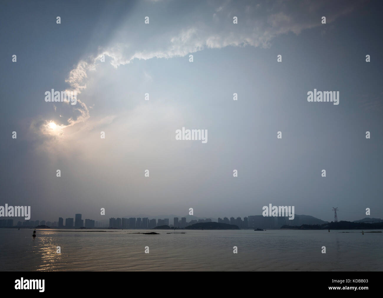 river view and skyline in xiamen city china at sunset Stock Photo - Alamy