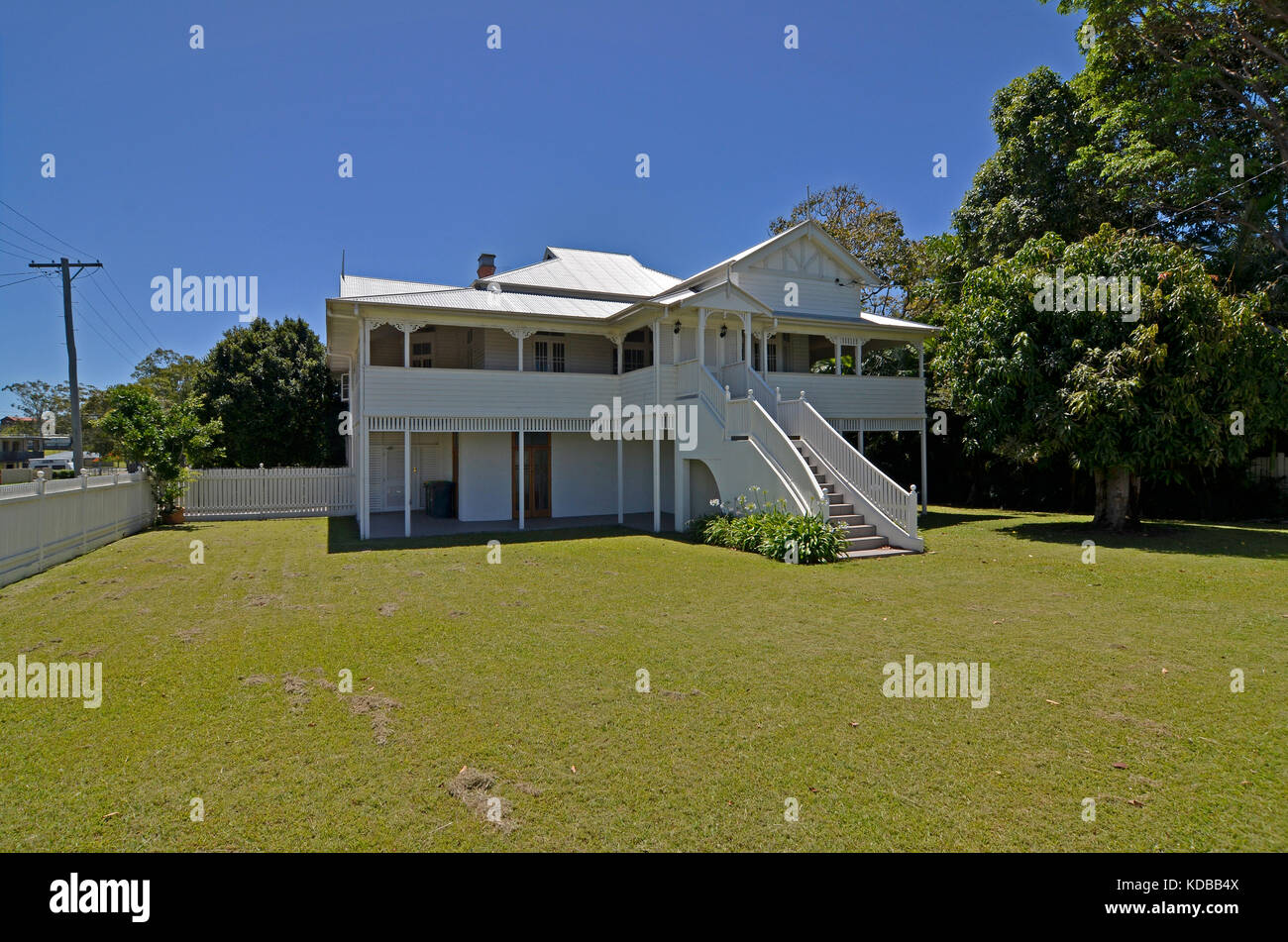 Classic Queenslander House And Garden High Resolution Stock Photography ...