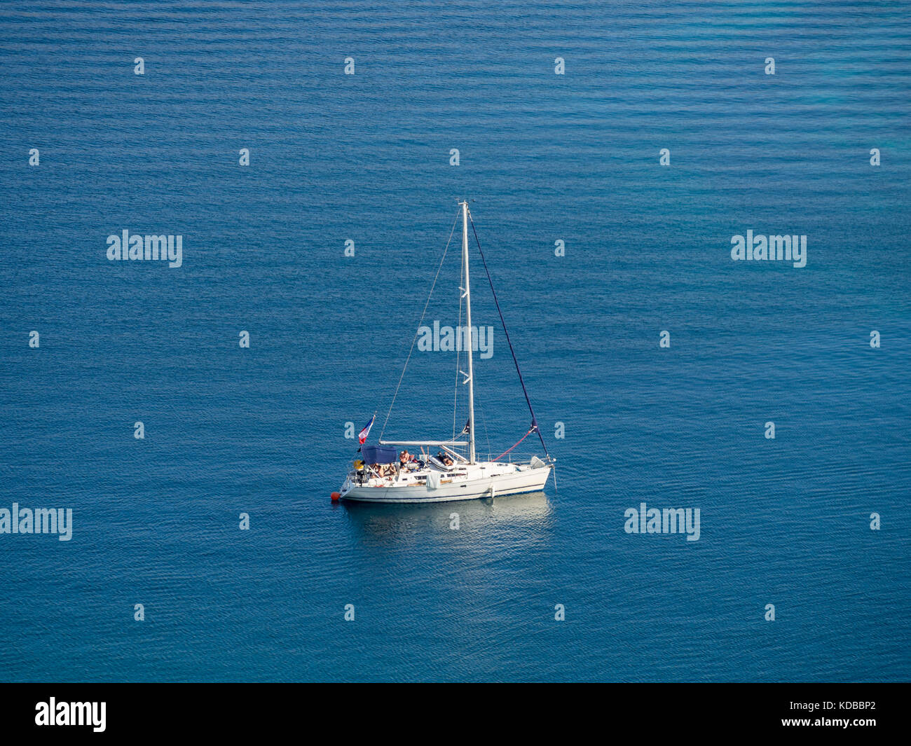 Sailing yacht in Croatia, windy summer on the boat between rocky ...