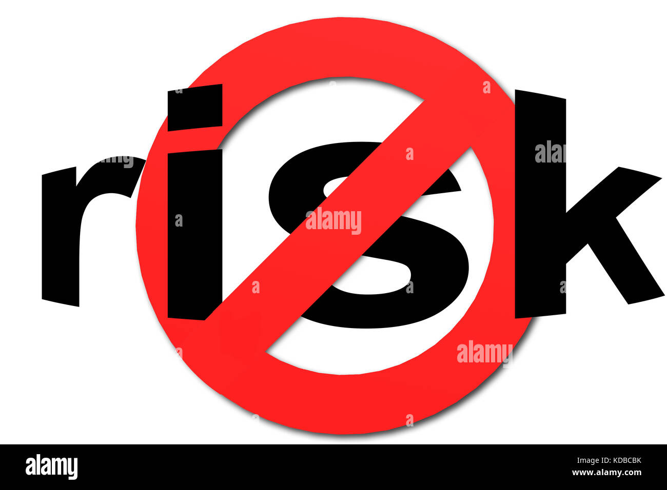 Stop Risk sign in red with white background, 3D rendering Stock Photo ...