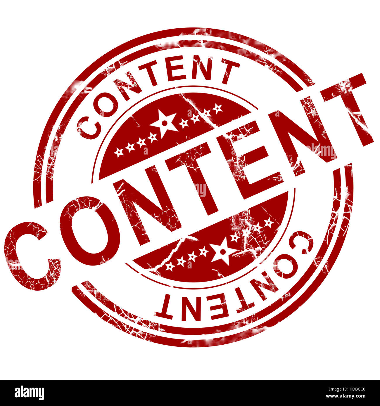 Content stamp with white background, 3D rendering Stock Photo - Alamy