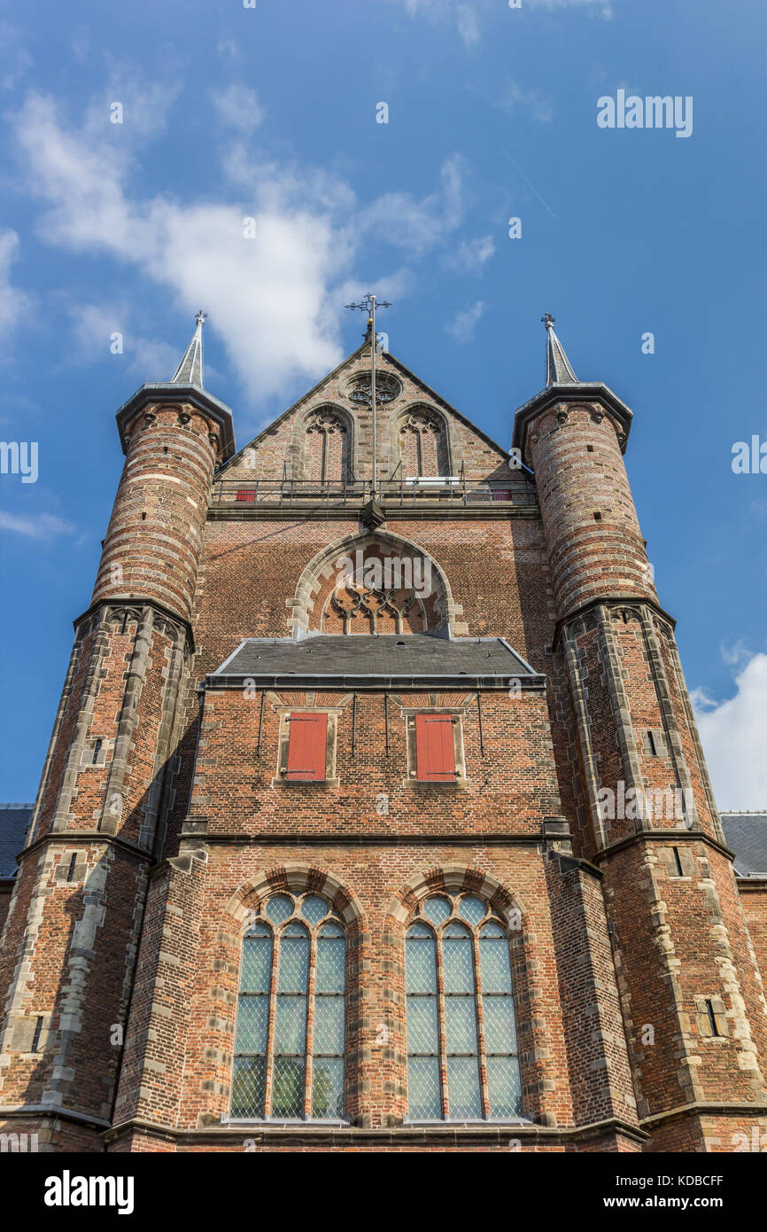 Front of the Pieterskerk church in the center of Leiden, Netherlands ...