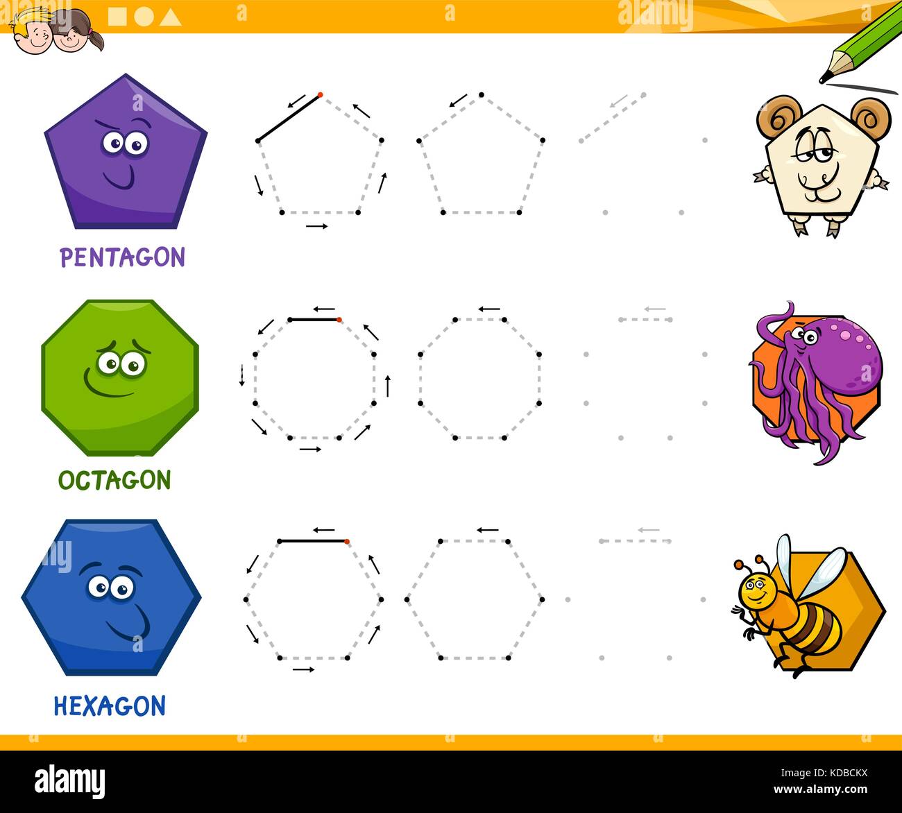 Octagon drawing shape hi-res stock photography and images - Alamy