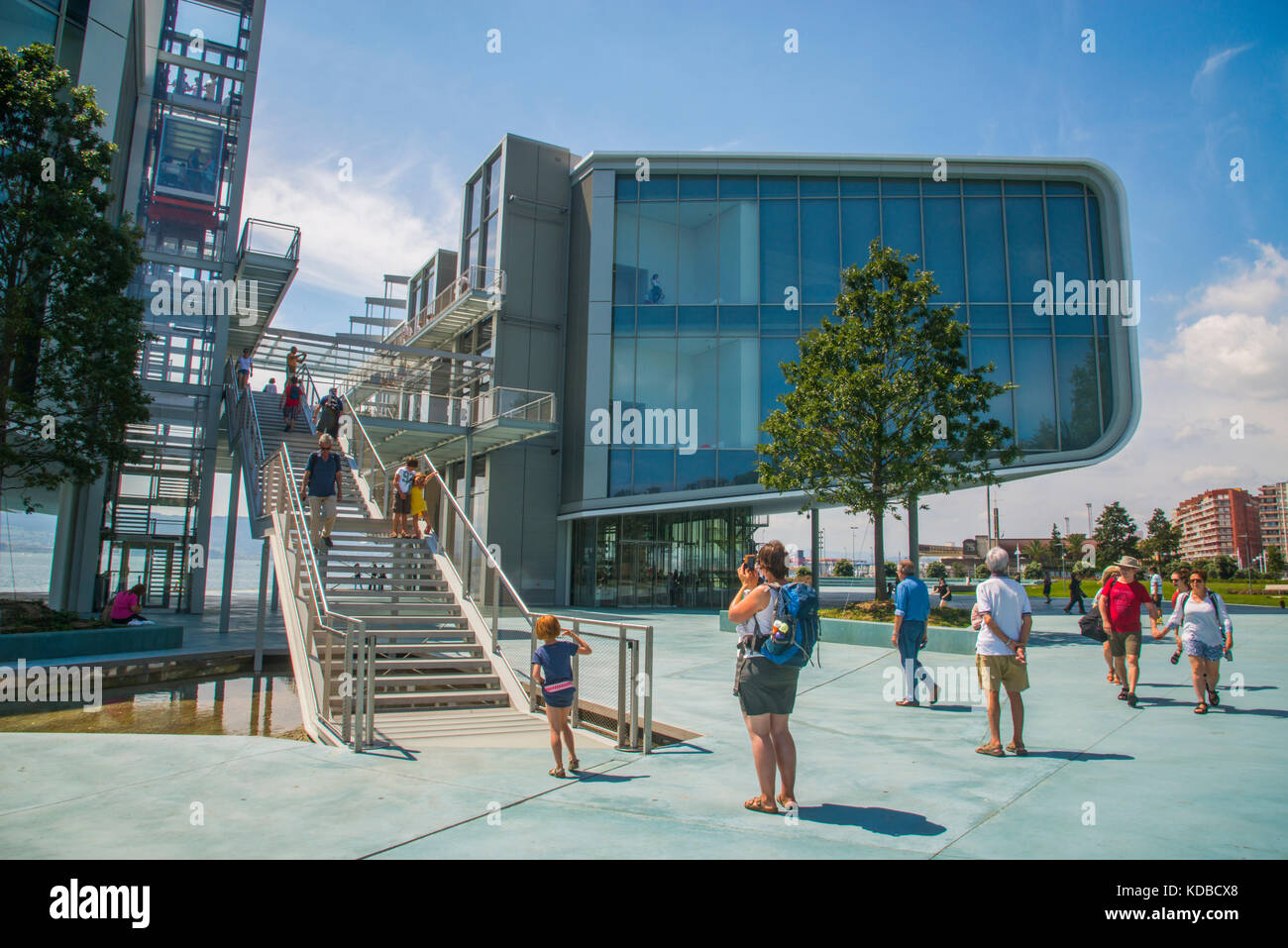 Tourists at Botin Center. Santander, Spain Stock Photo - Alamy