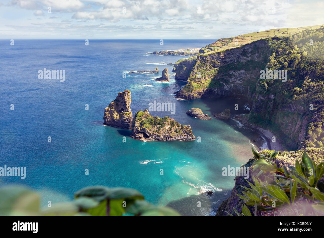 Beautiful Bay at Flores Island Azores Stock Photo - Alamy