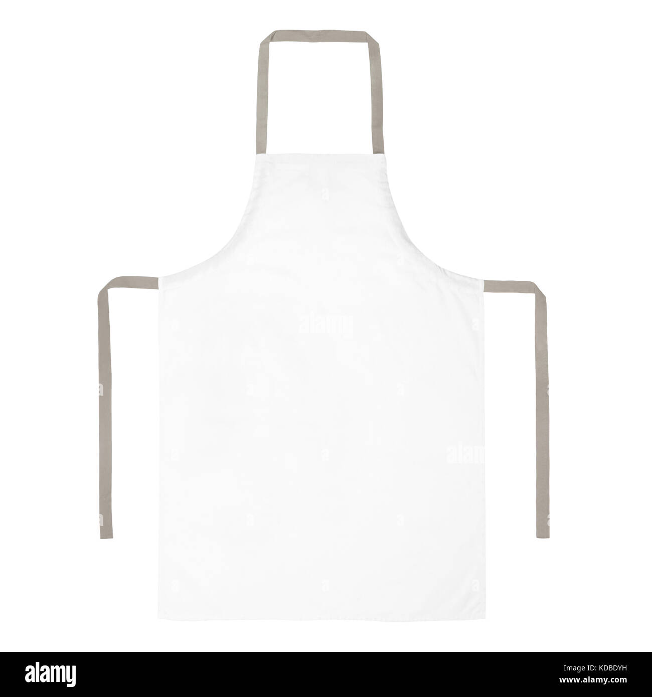 White apron isolated on white Stock Photo - Alamy