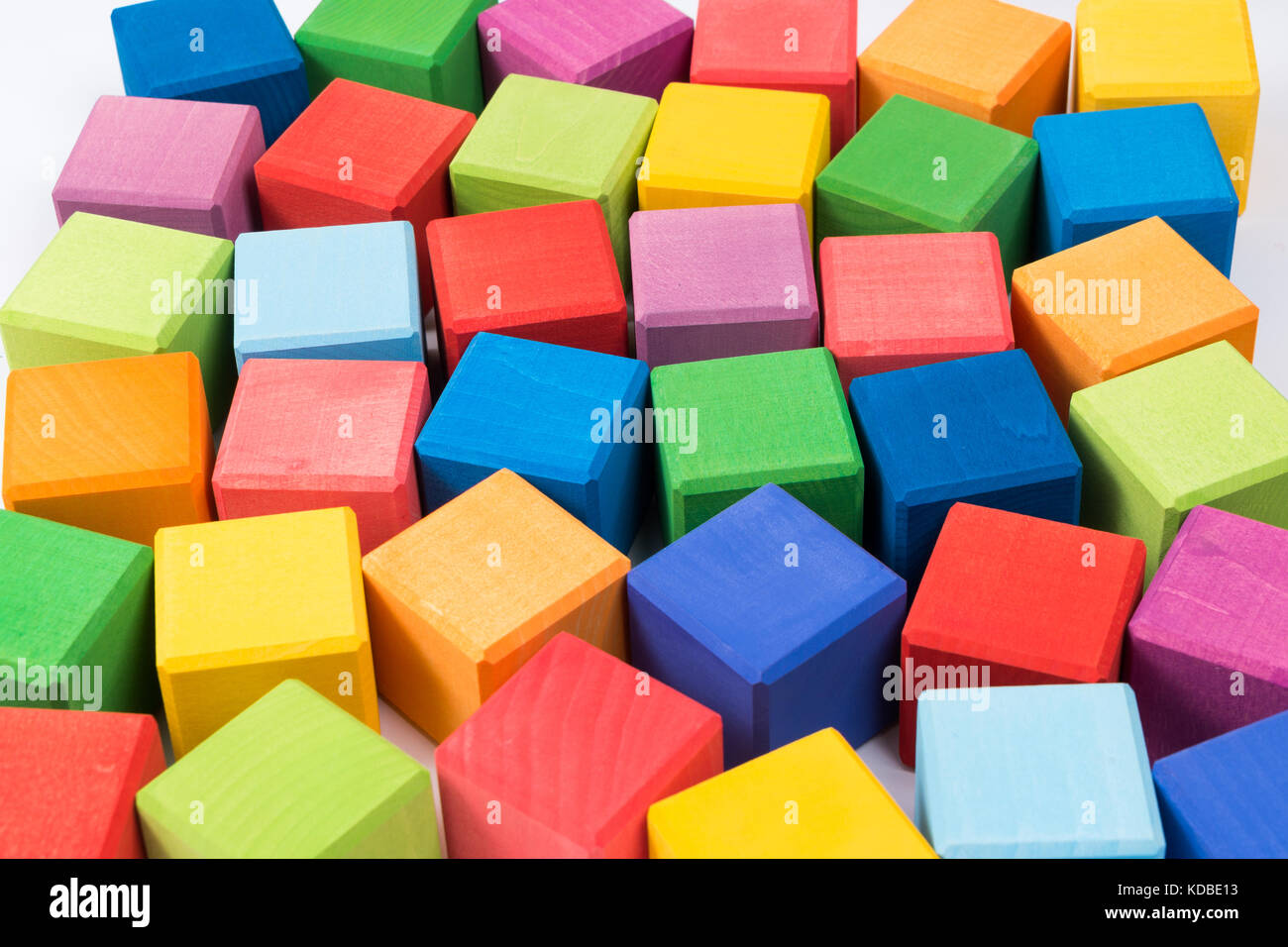 Blank colorful wood blocks Stock Photo - Alamy
