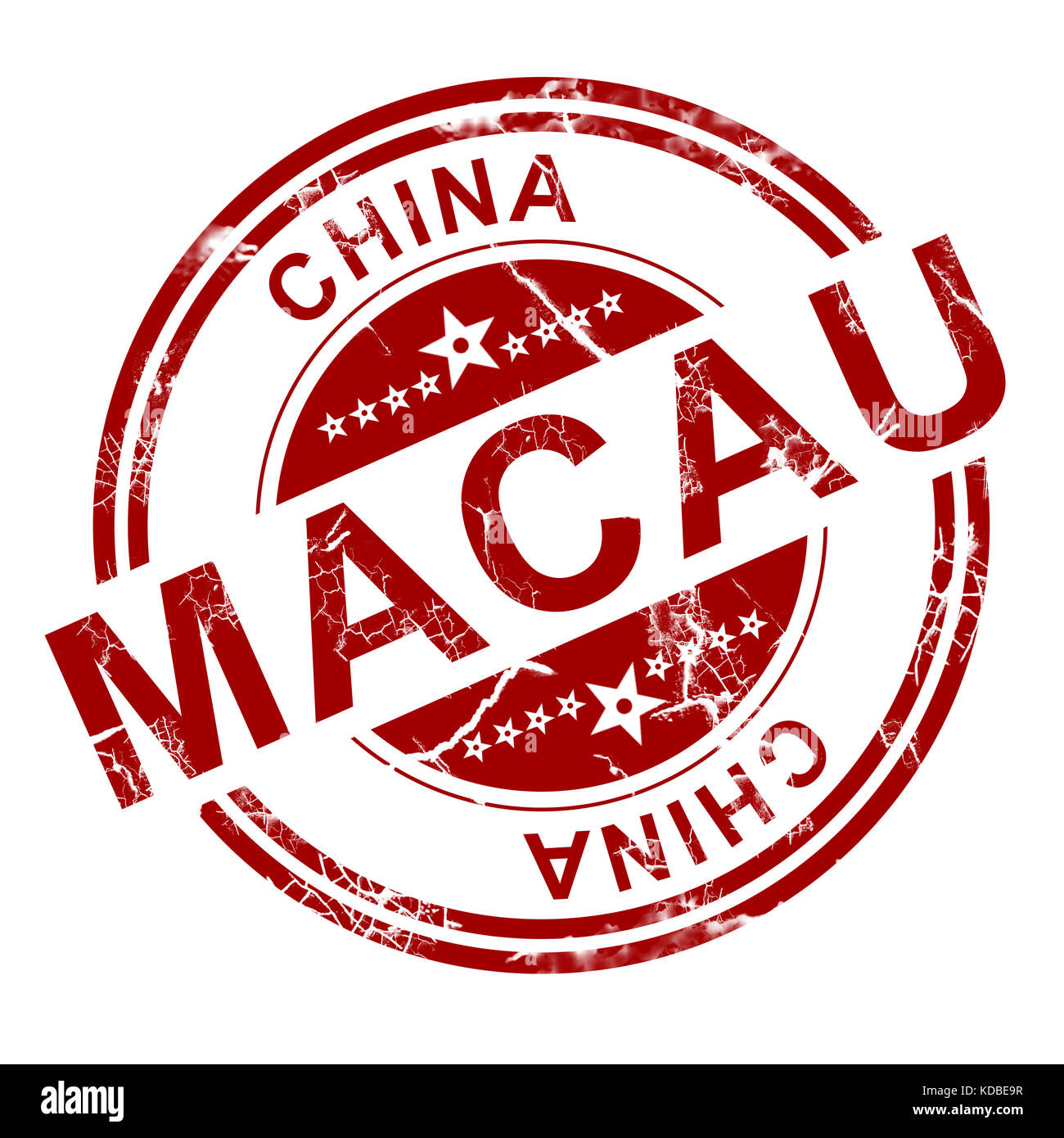 Red Macau stamp with white background, 3D rendering Stock Photo - Alamy