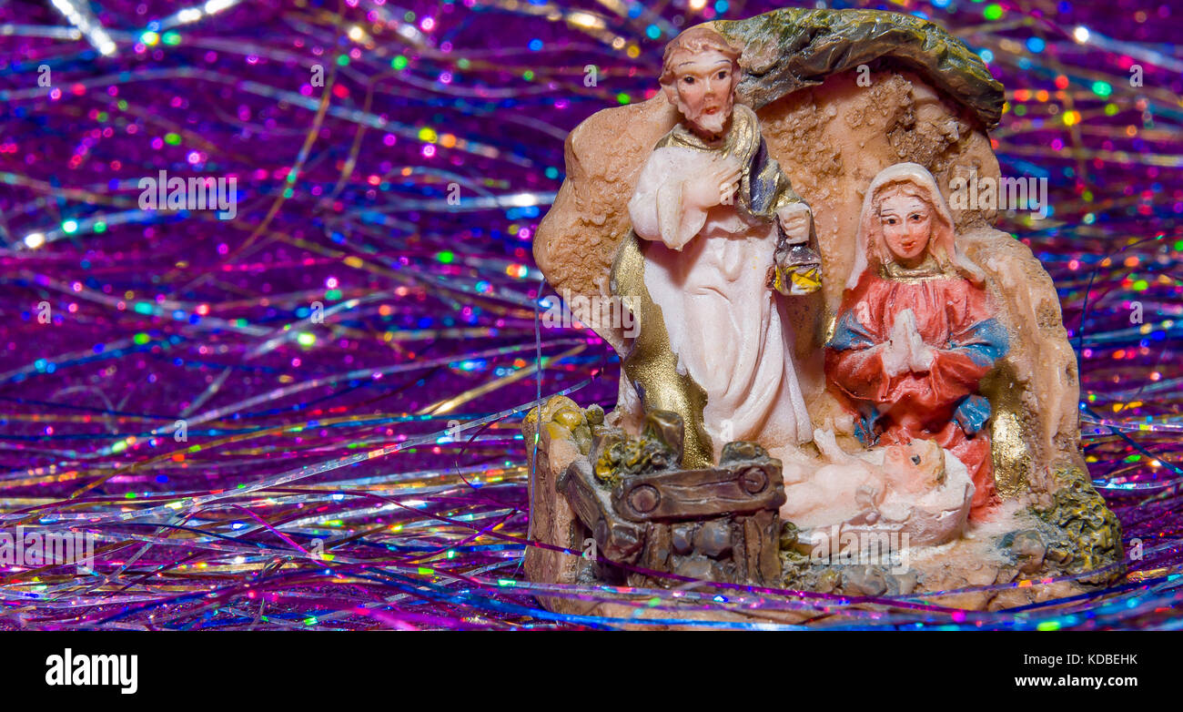 nativity scene Jesus Christ, Mary and Josef Christmas baby Jesus Stock ...