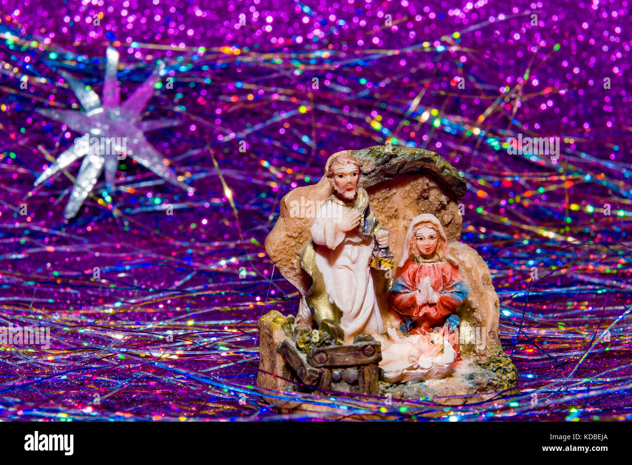 nativity scene Jesus Christ, Mary and Josef Christmas baby Jesus Stock ...