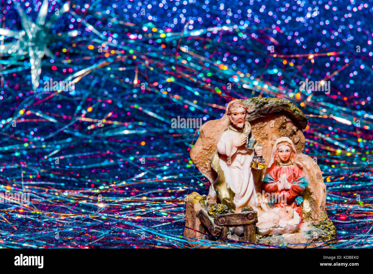 nativity scene Jesus Christ, Mary and Josef Christmas baby Jesus Stock ...