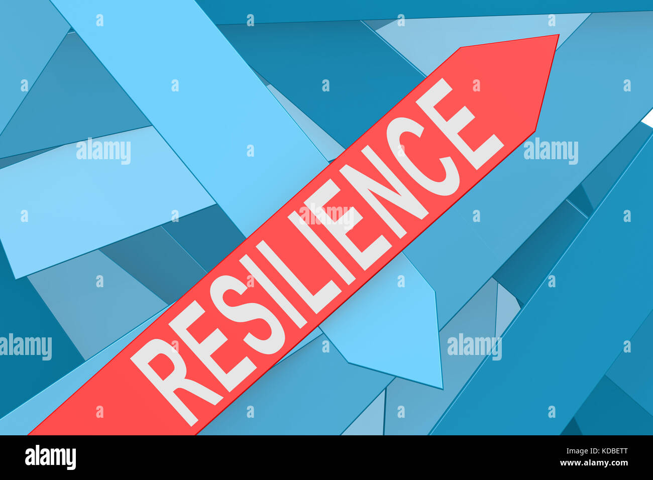 Resilience arrow pointing upward, 3d rendering Stock Photo - Alamy
