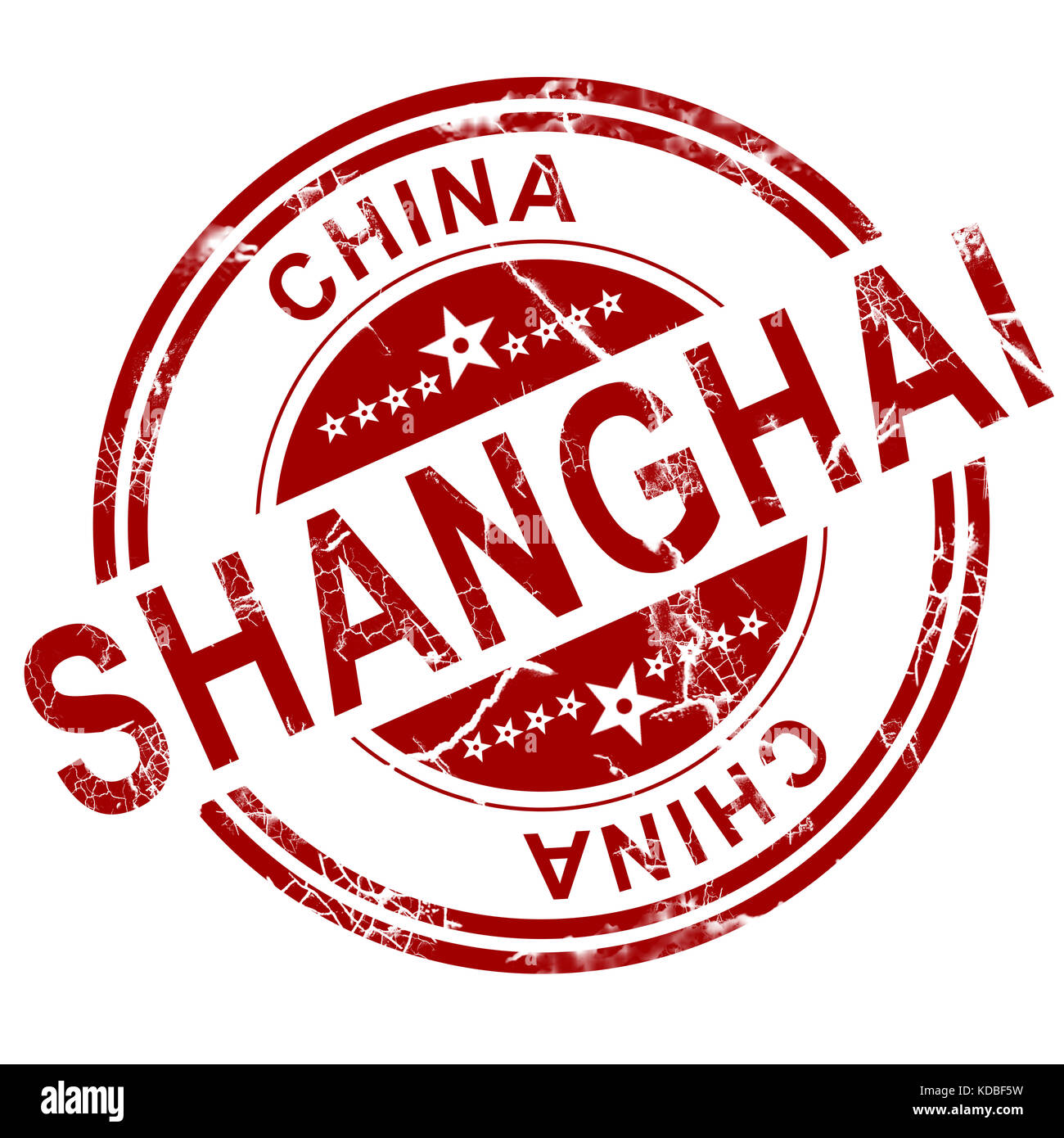 Red Shanghai stamp with white background, 3D rendering Stock Photo - Alamy