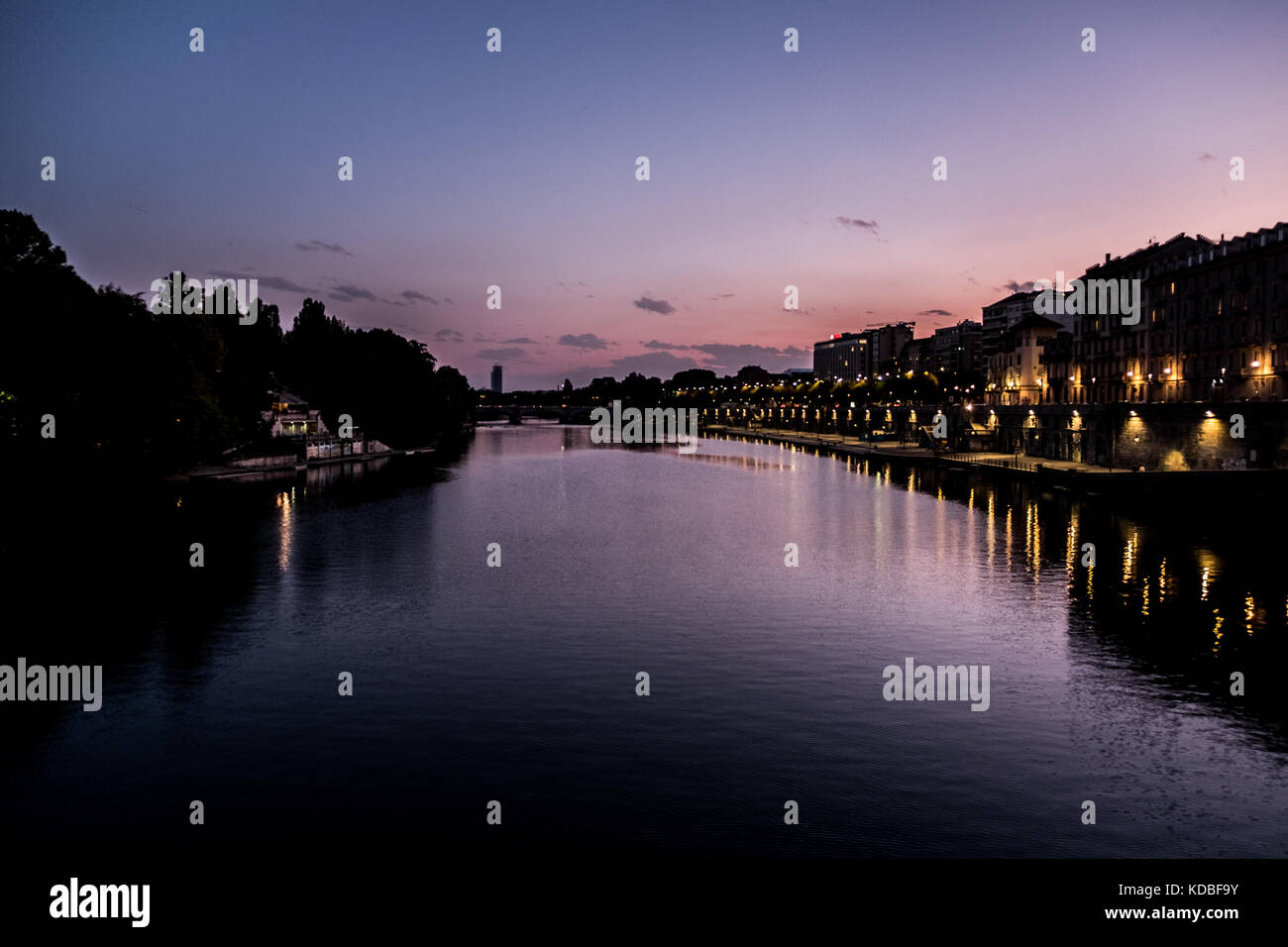Night in Turin Stock Photo - Alamy