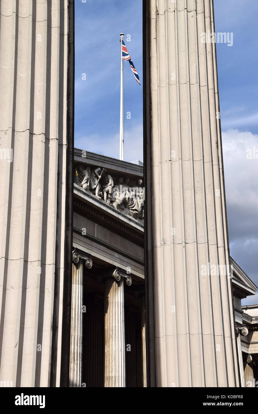 Union Jack between Columns Stock Photo - Alamy