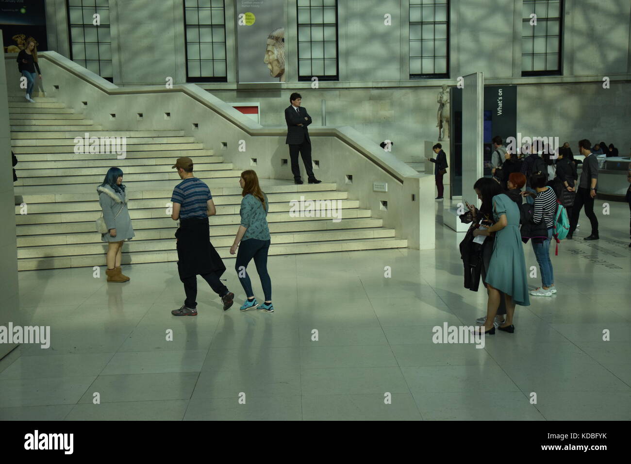 Tourists wander Museum pose for photos Stock Photo - Alamy