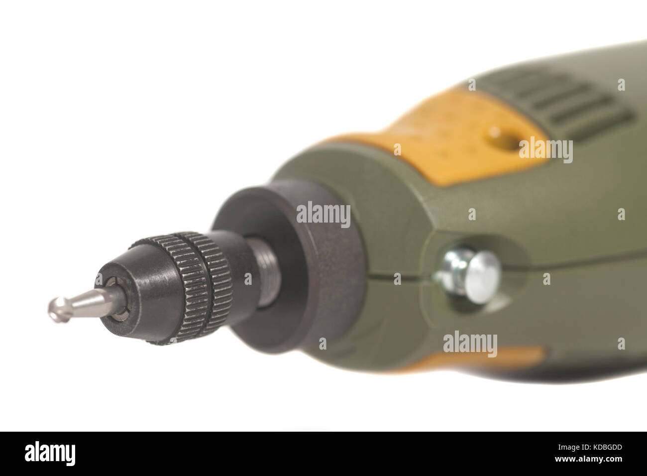 Drill rotary tool isolated on a white background Stock Photo - Alamy