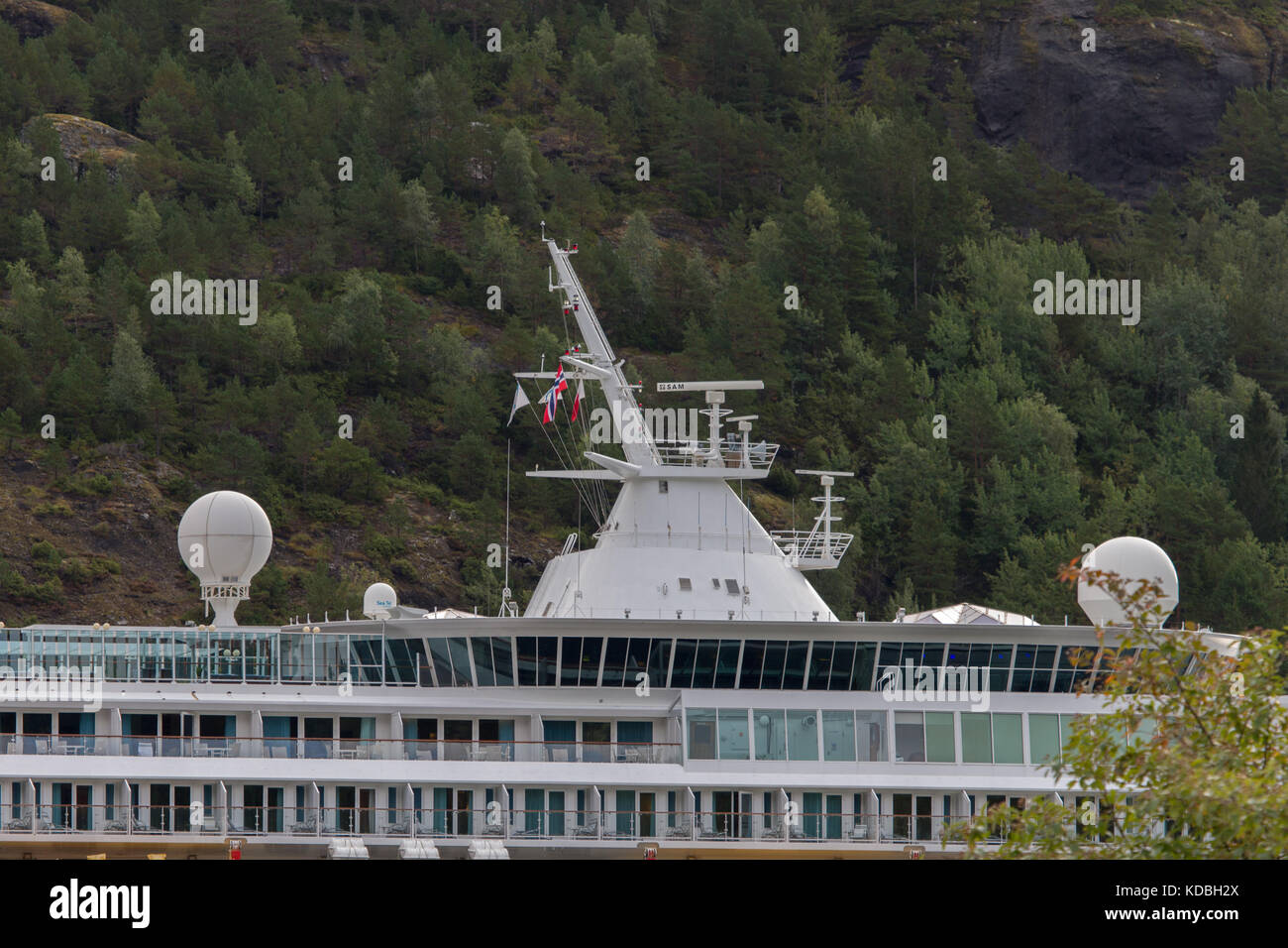 The MS Balmoral cruise liner visiting the Norwegian Fjord Stock Photo ...