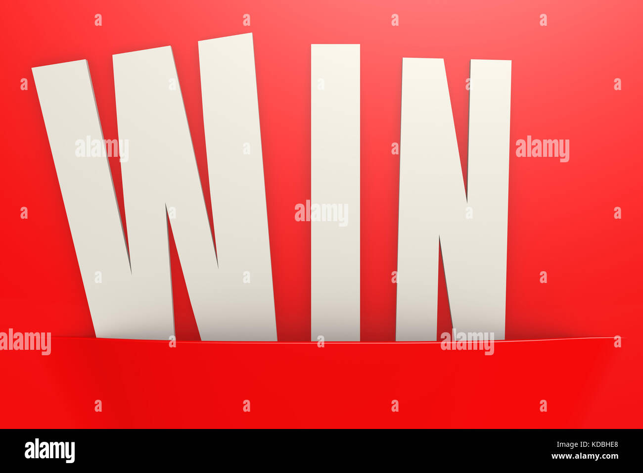 White win word in red pocket, business concept image with hi-res ...