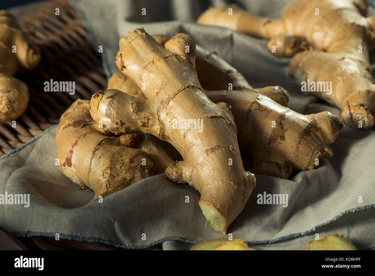 Raw Brown Organic Ginger Root Ready to Use Stock Photo - Alamy