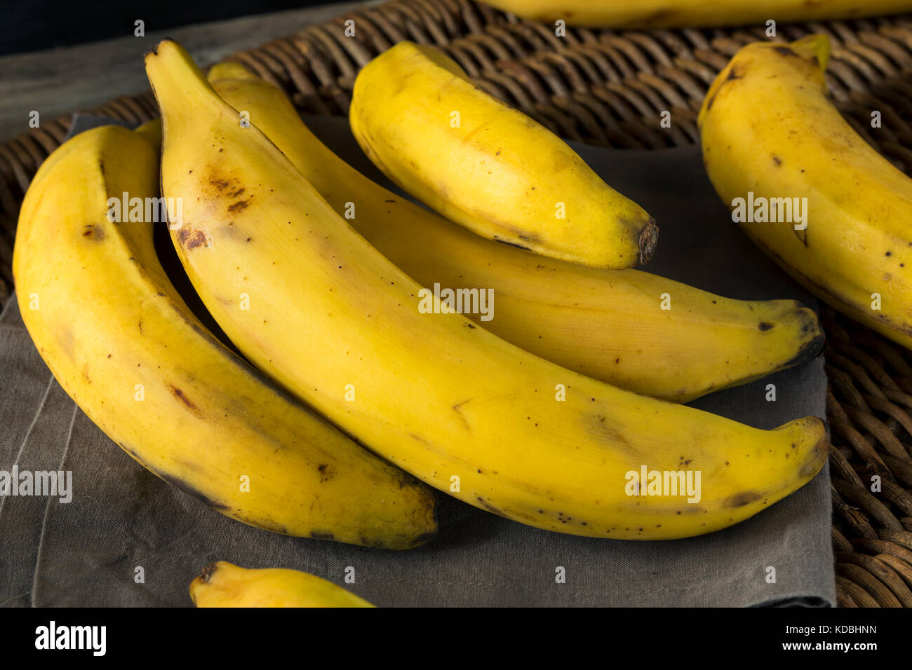Raw Organic Yellow Plantain Bananas Ready to Chop Stock Photo - Alamy