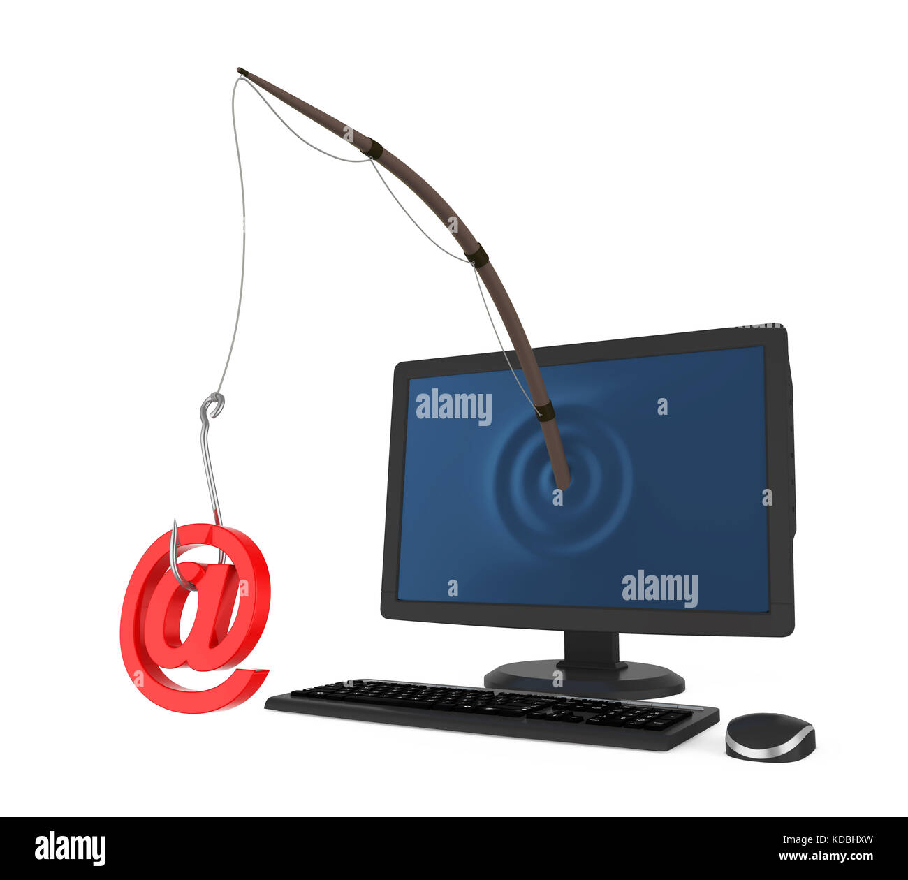 Fish Hook with Email Sign Isolated Stock Photo - Alamy