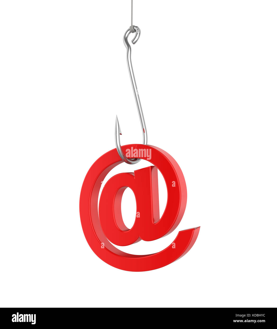 Fish Hook with Email Sign Isolated Stock Photo - Alamy