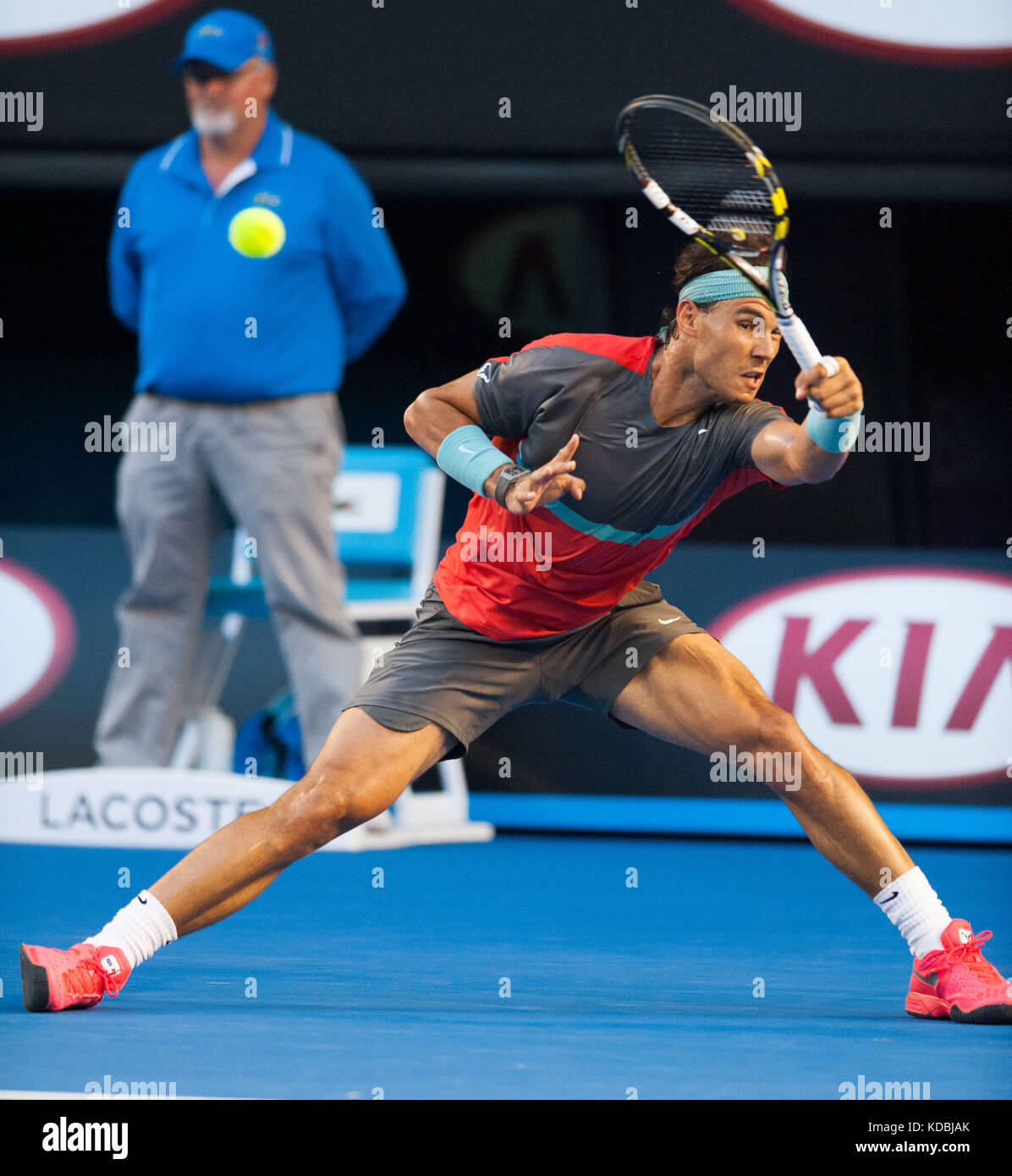 Rafael Nadal in championship play at the Australian Open Stock Photo ...