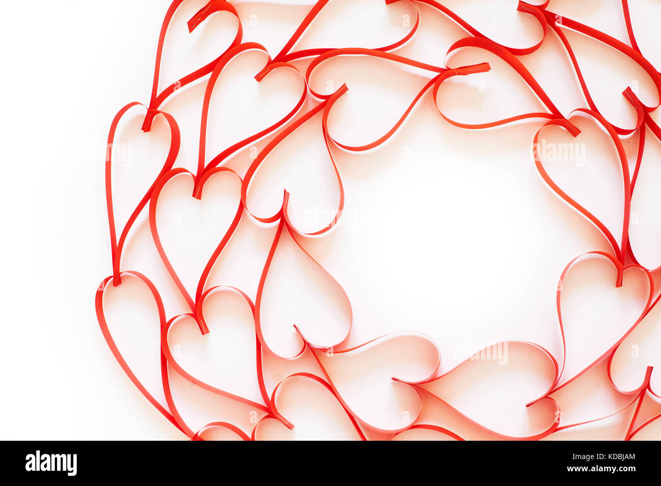 Red heart in the form of a circle Stock Photo - Alamy
