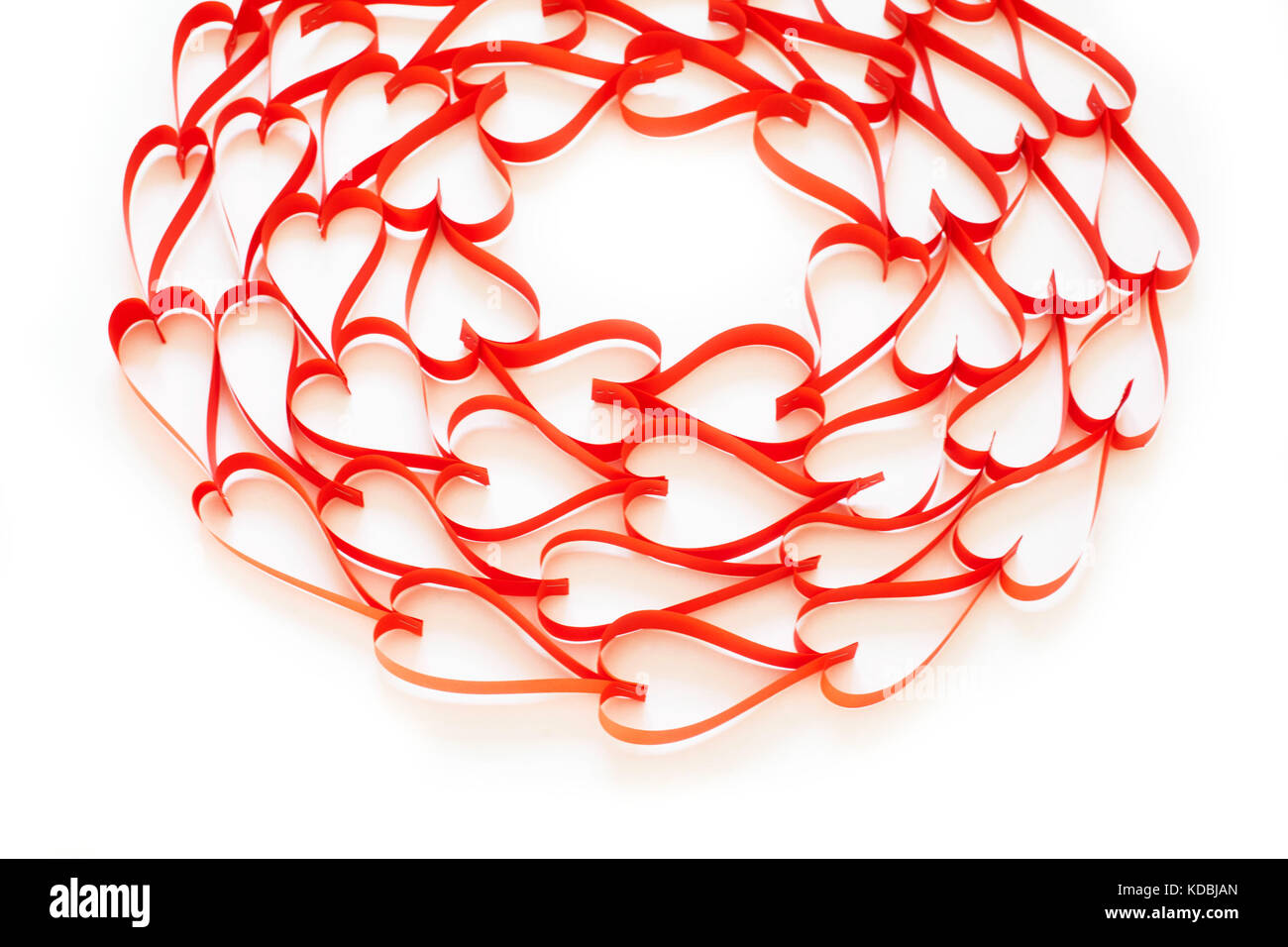 Red heart in the form of a circle Stock Photo - Alamy