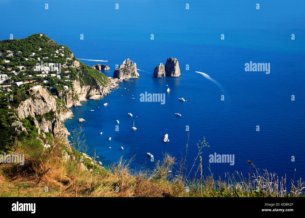 Rock formations Faraglioni, Island Capri, Gulf of Naples, Italy. Rock ...