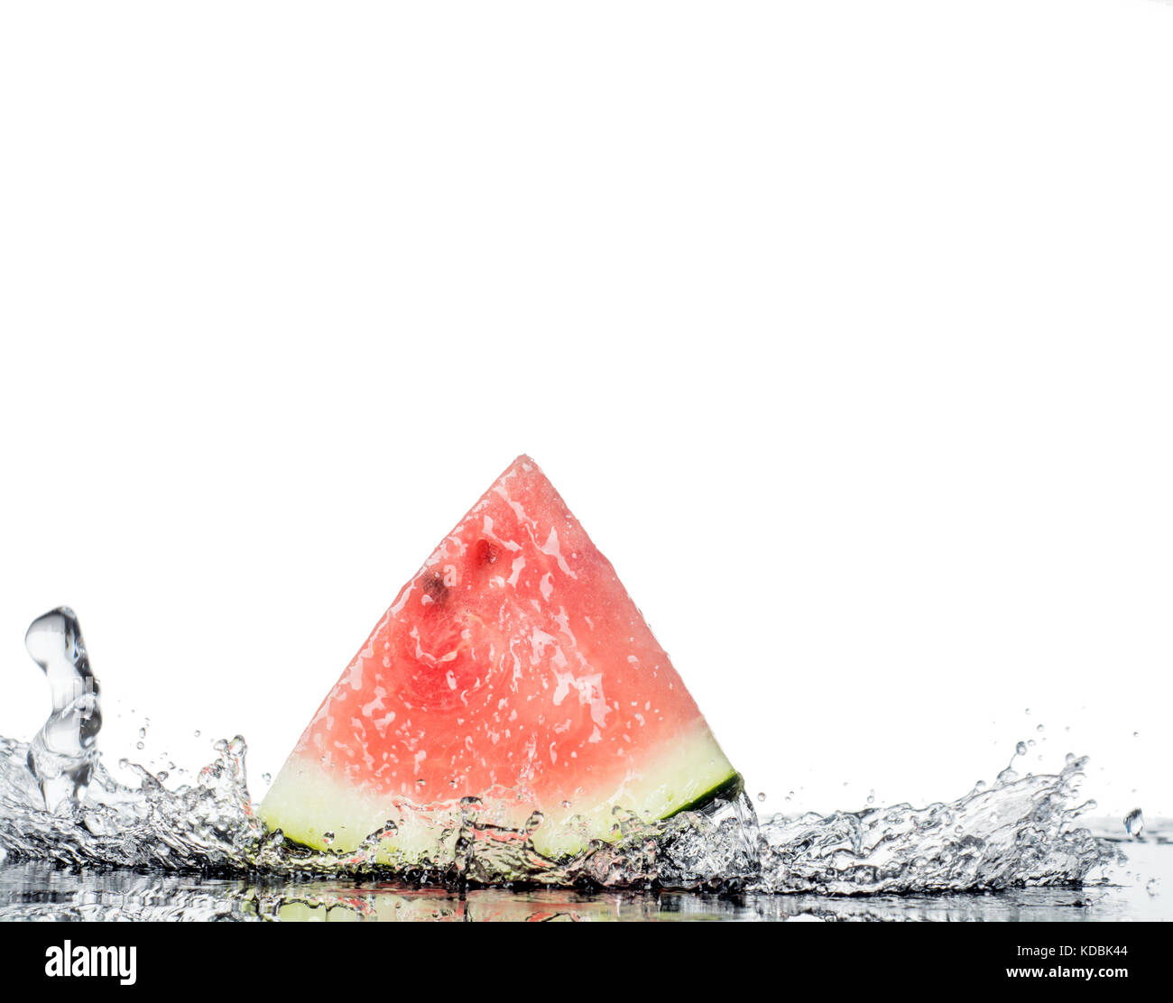 watermelon and water splash isolated on white Stock Photo - Alamy