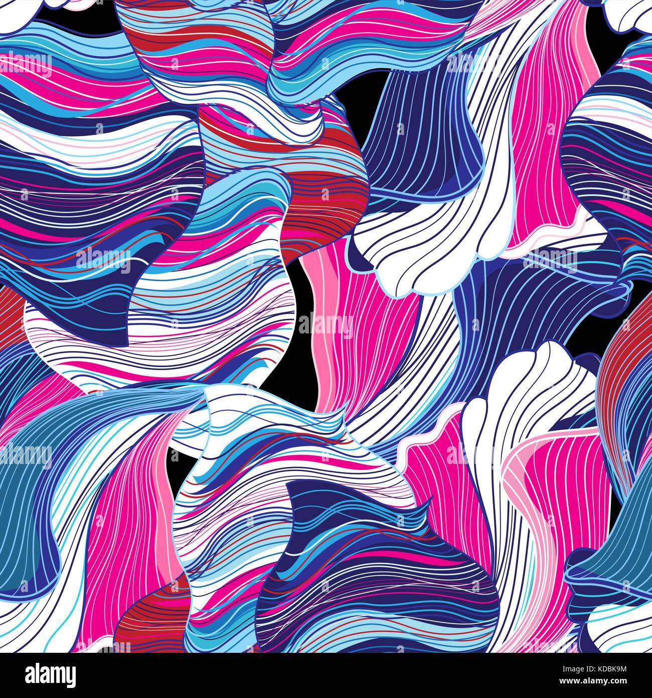 Color vector abstract pattern of wavy elements Stock Vector Image & Art ...
