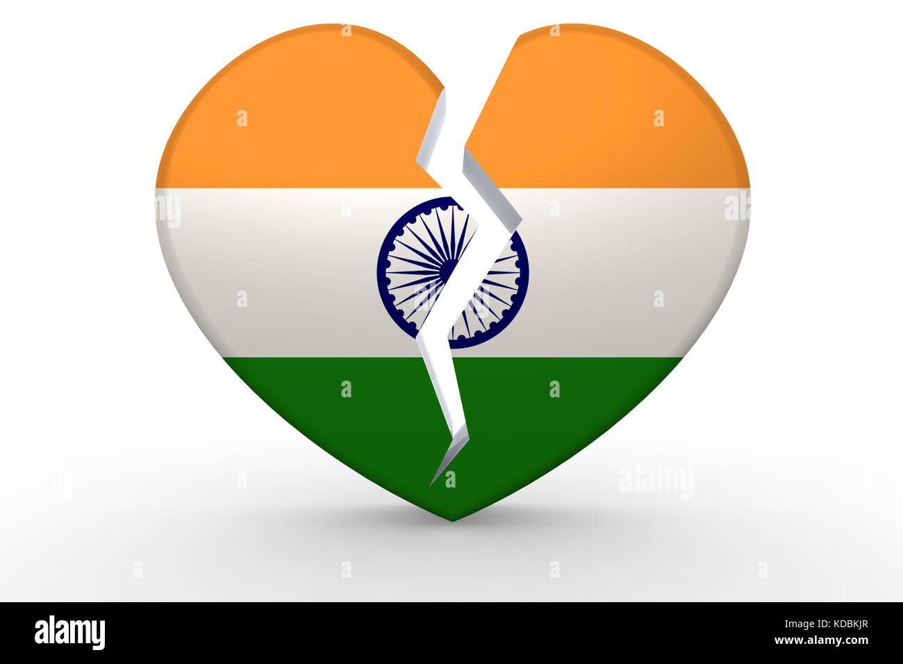 India 3d heart flag hi-res stock photography and images - Alamy
