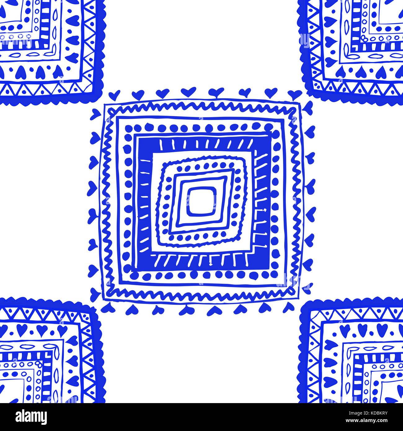 Blue seamless pattern. Design for dutch tile, background, textile Stock ...