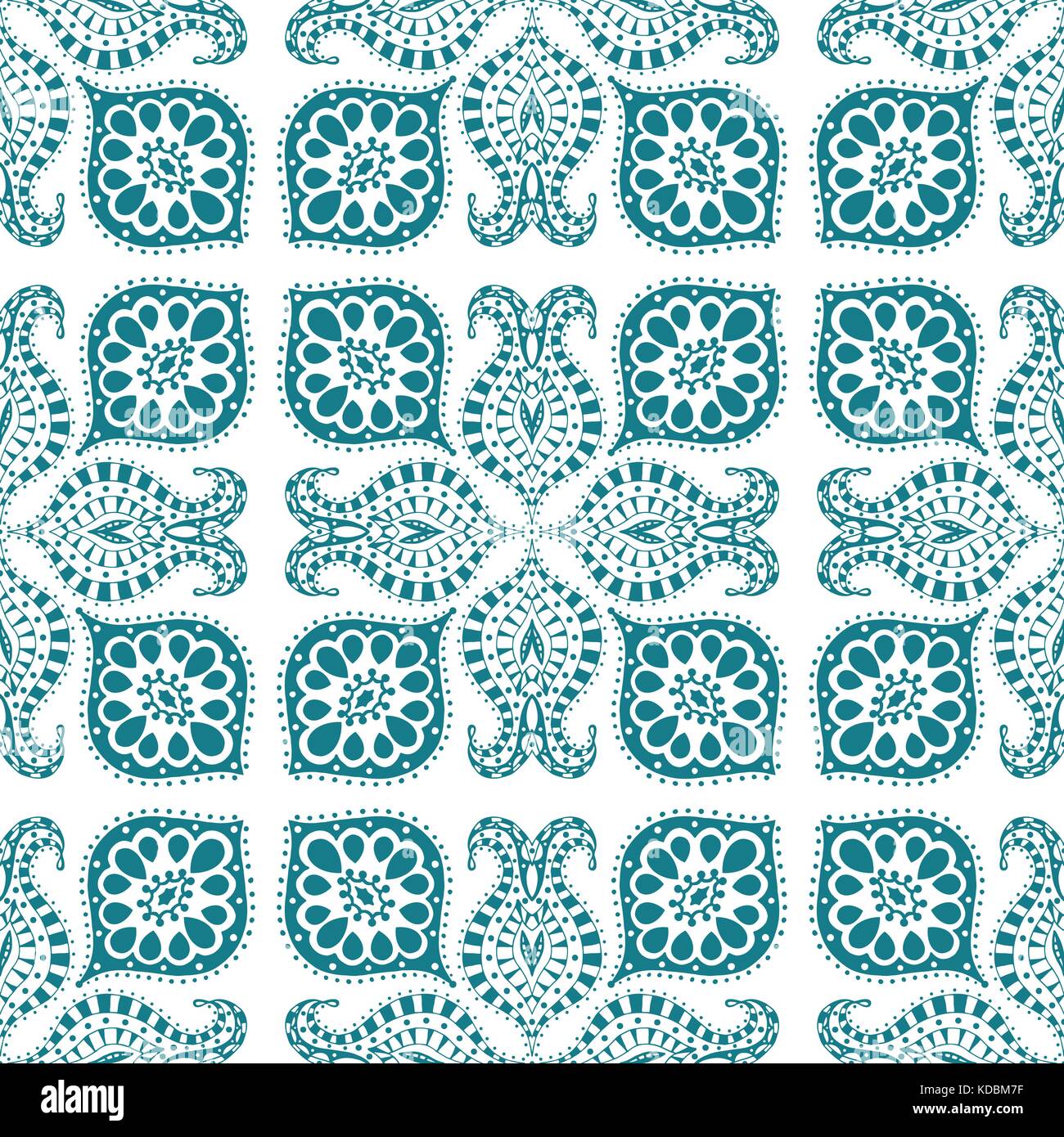 Vector seamless blue pattern. Isolated on white Stock Vector Image ...
