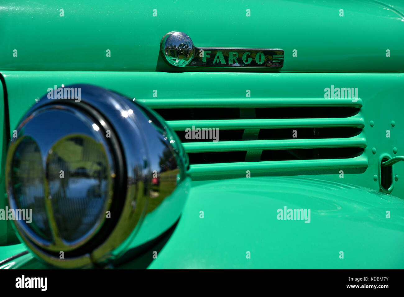 detail of green Fargo pickup truck utility vehicle Stock Photo - Alamy
