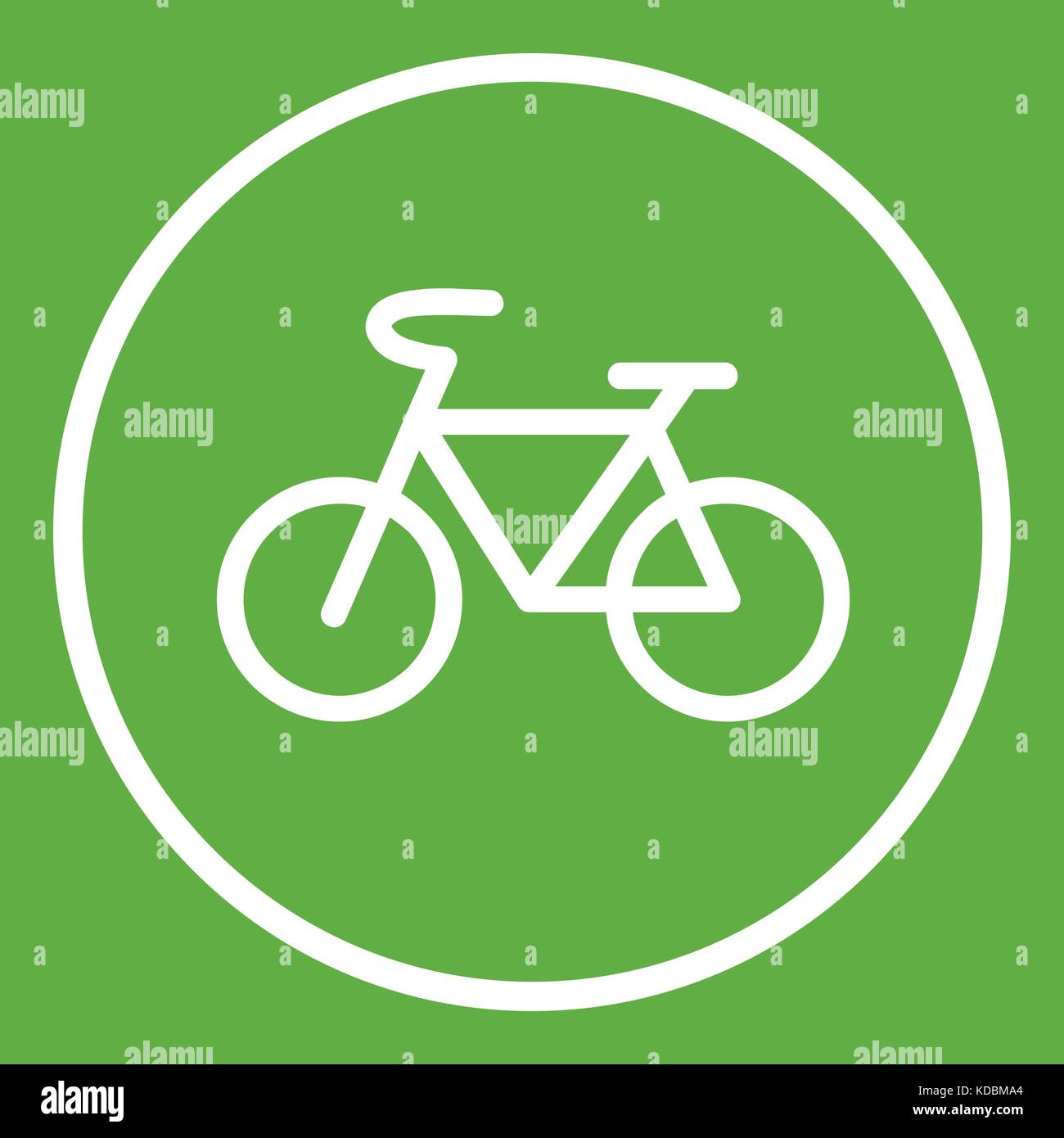 Blue sign for cycle route Stock Vector Images - Alamy
