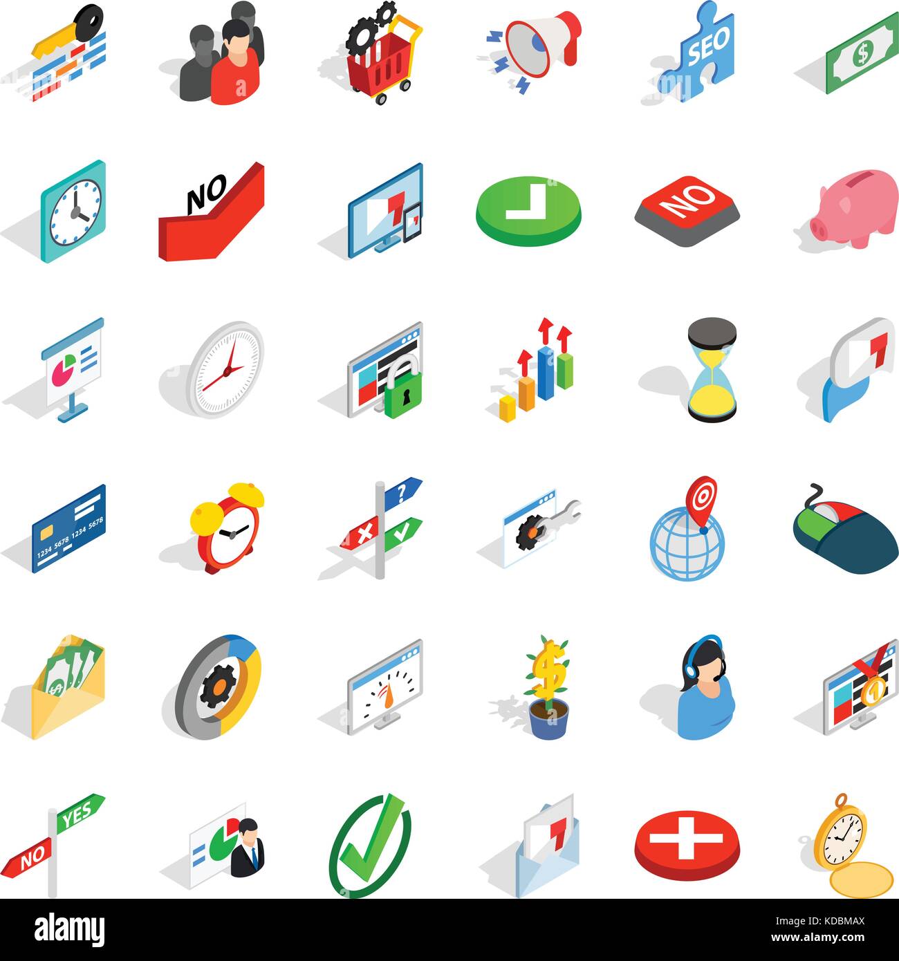 Value icons set, isometric style Stock Vector Image & Art - Alamy