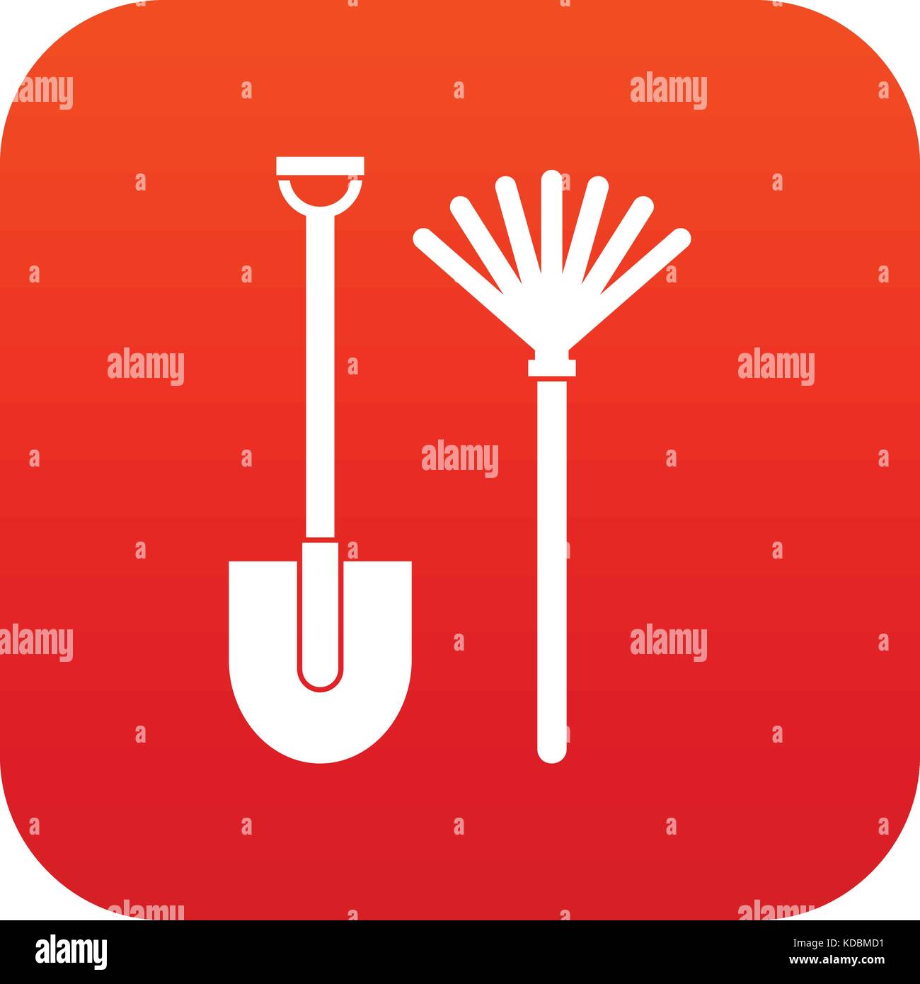 Red rake soil Stock Vector Images - Alamy