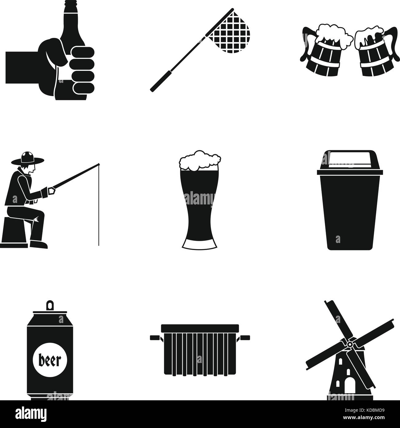 Beer drink icons set, simple style Stock Vector Image & Art - Alamy