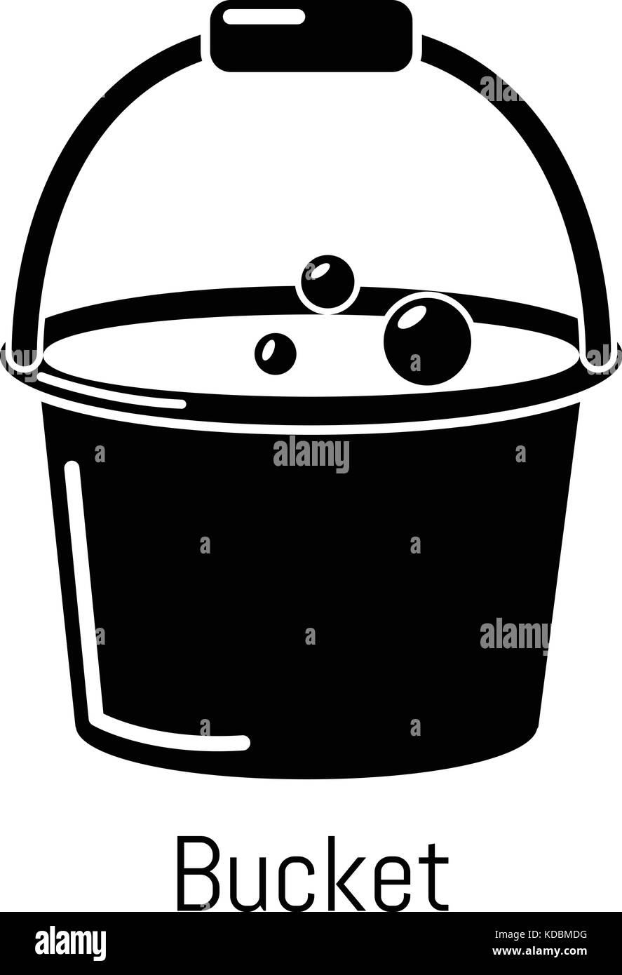 Bucket icon, simple black style Stock Vector Image & Art - Alamy