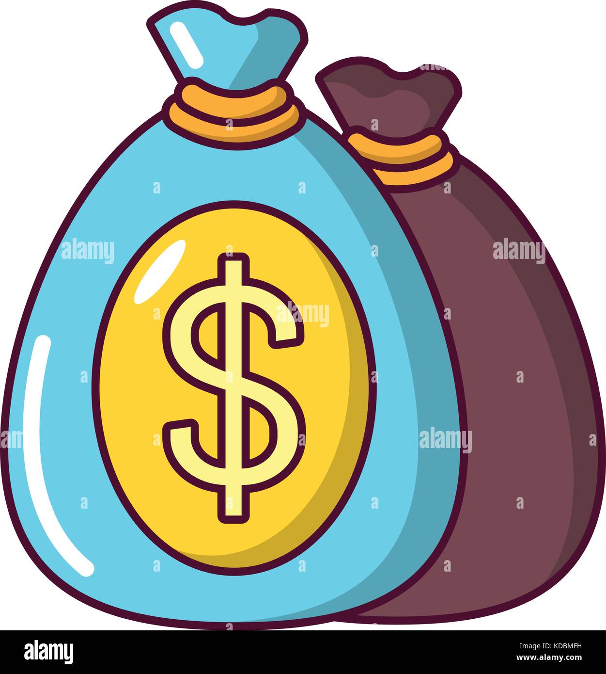 Money bag icon, cartoon style Stock Vector Image & Art - Alamy