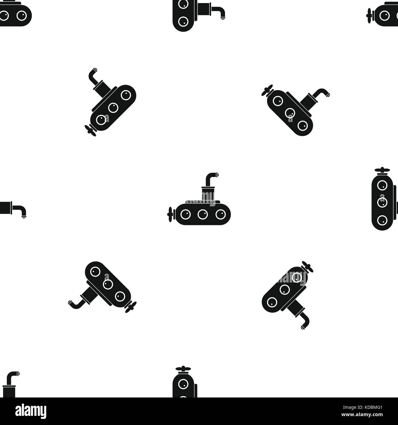 Submarine pattern seamless black Stock Vector Image & Art - Alamy